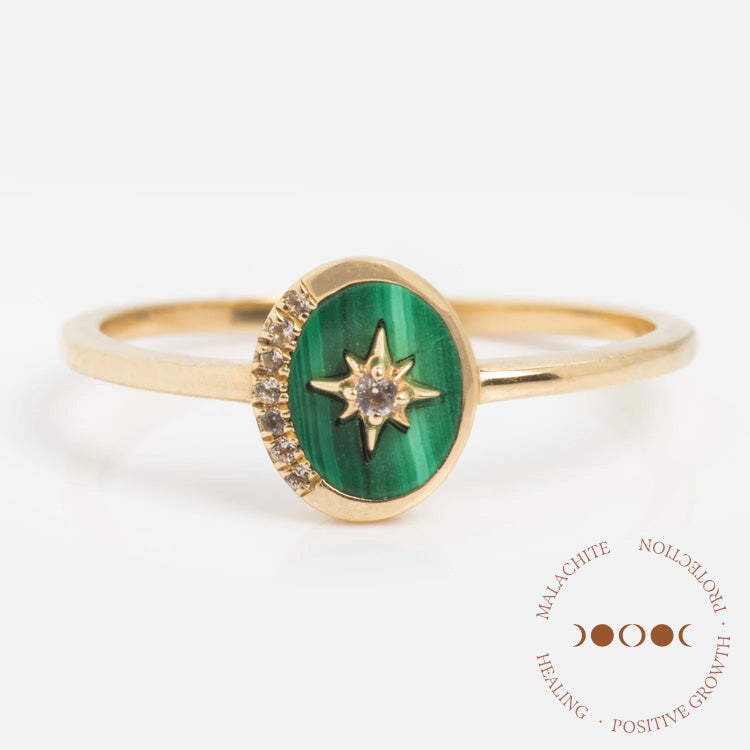 Crystal moon ring store