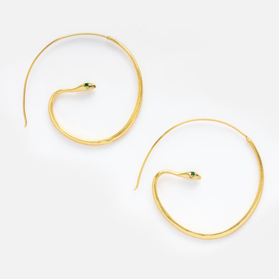 Gold Snake Hoop Earrings | Local Eclectic – local eclectic