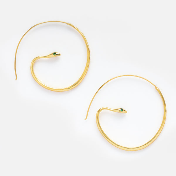 Gold Snake Hoop Earrings | Local Eclectic – local eclectic