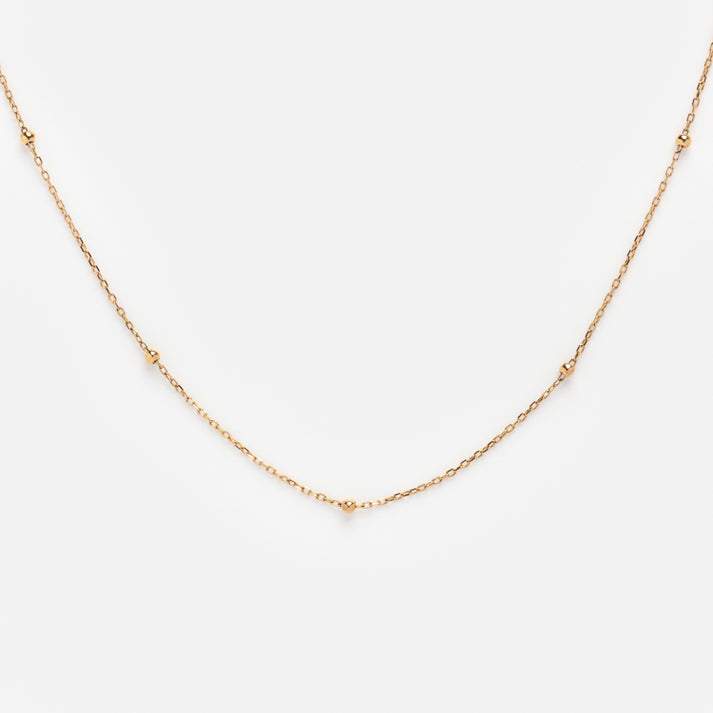 Solid Gold Classic Beaded Chain | Local Eclectic – local eclectic