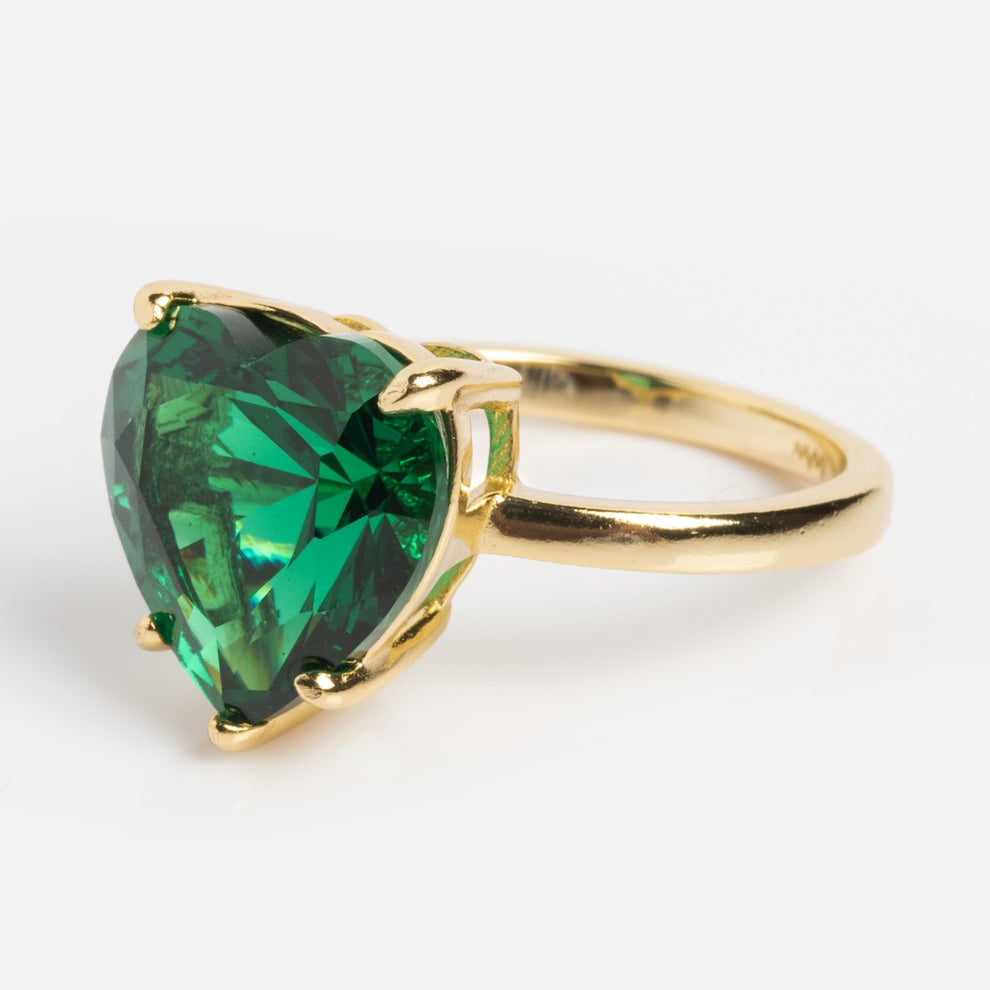 The Allison Emerald Heart Ring | Local Eclectic – local eclectic