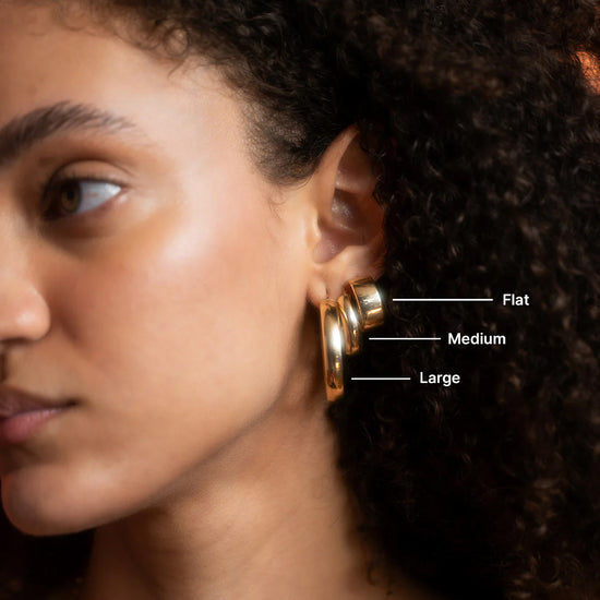 Solid Gold Medium Hollow Hoops | Local Eclectic – local eclectic