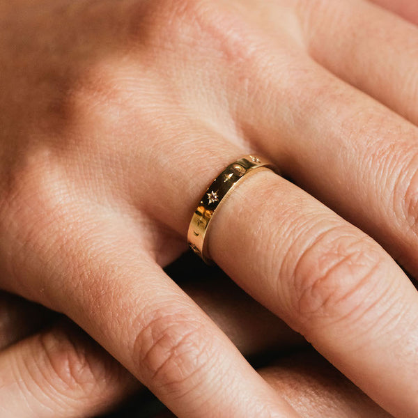 Solid Gold Night Sky Bold Band | Local Eclectic – local eclectic