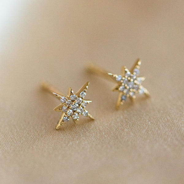 Solid Gold Diamond Starlight Studs – local eclectic