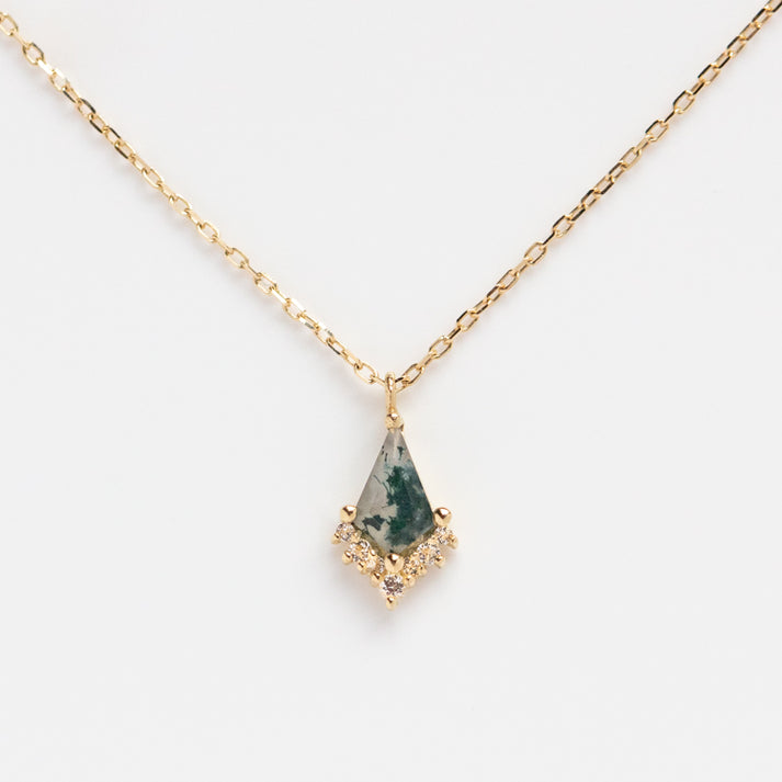 Solid Gold Aquatic Agate Elements Kite Necklace | Local Eclectic ...